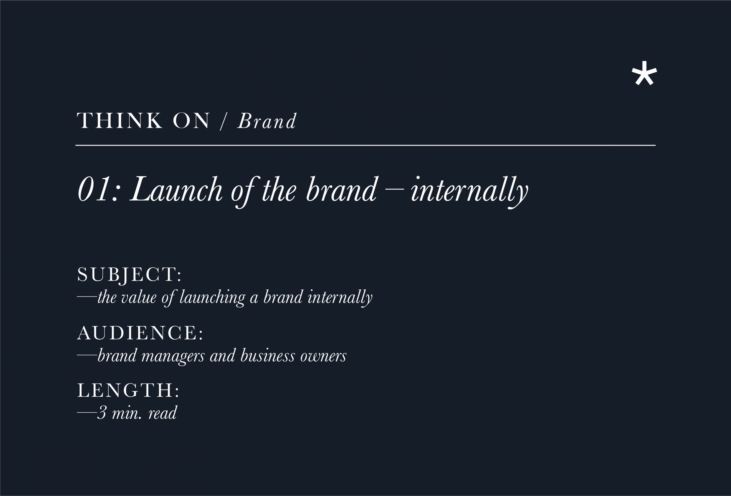 Launching the brand internally after a change - mch.co.uk